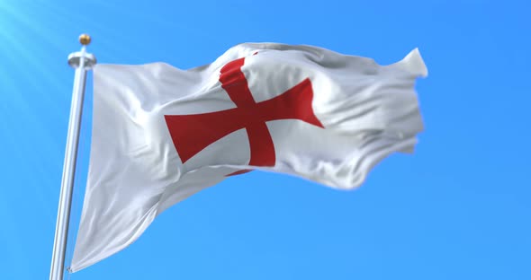 Knights Templar Flag Waving, Motion Graphics | VideoHive