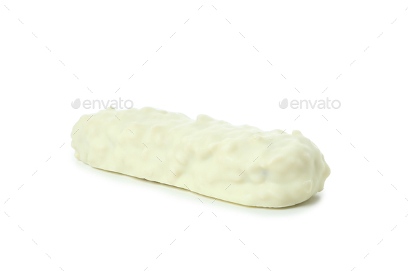 Candy bar with white milk isolated on white background Stock Photo by ...