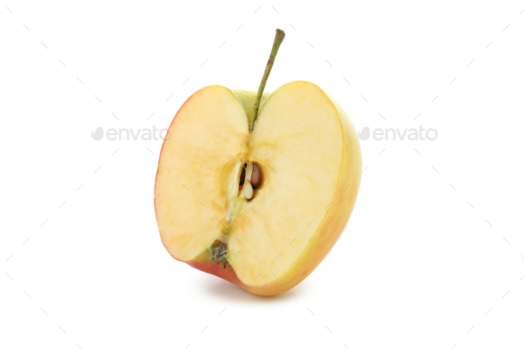 Half of apple isolated on white background Stock Photo by AtlasComposer