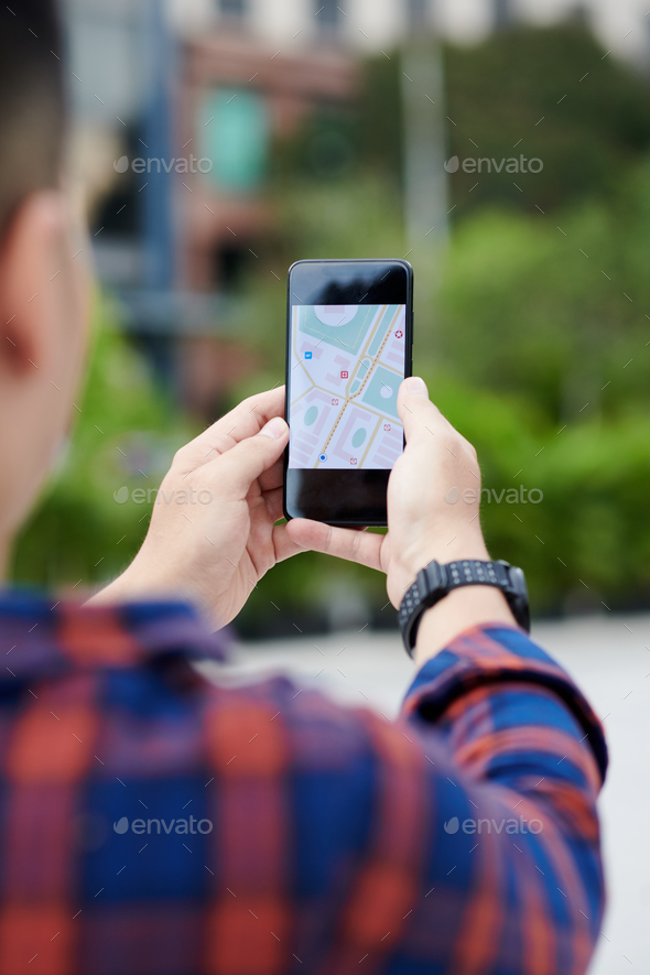 Man Navigating to Place Stock Photo by DragonImages | PhotoDune