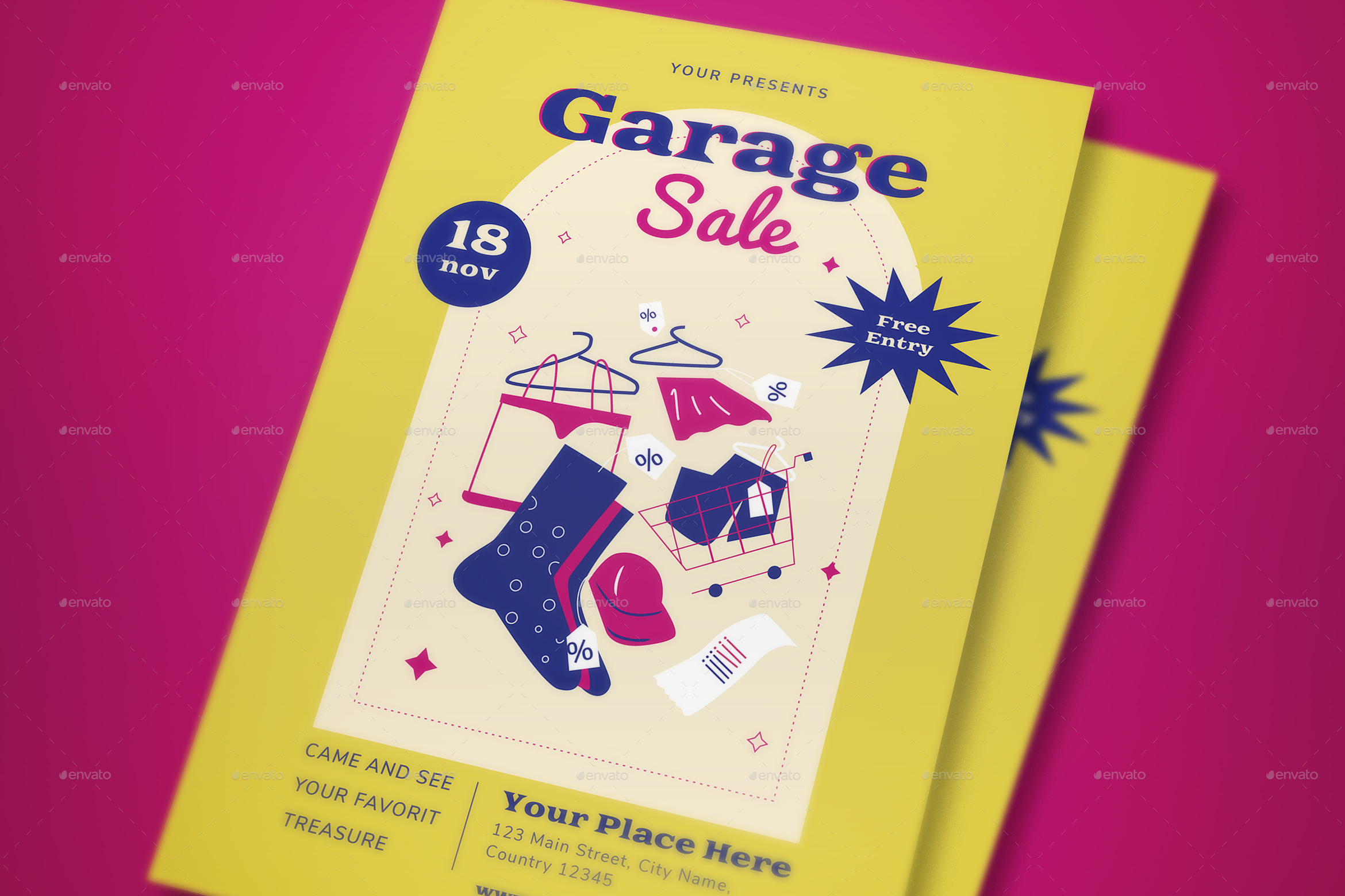 Garage Sale Flyer Set, Print Templates | GraphicRiver