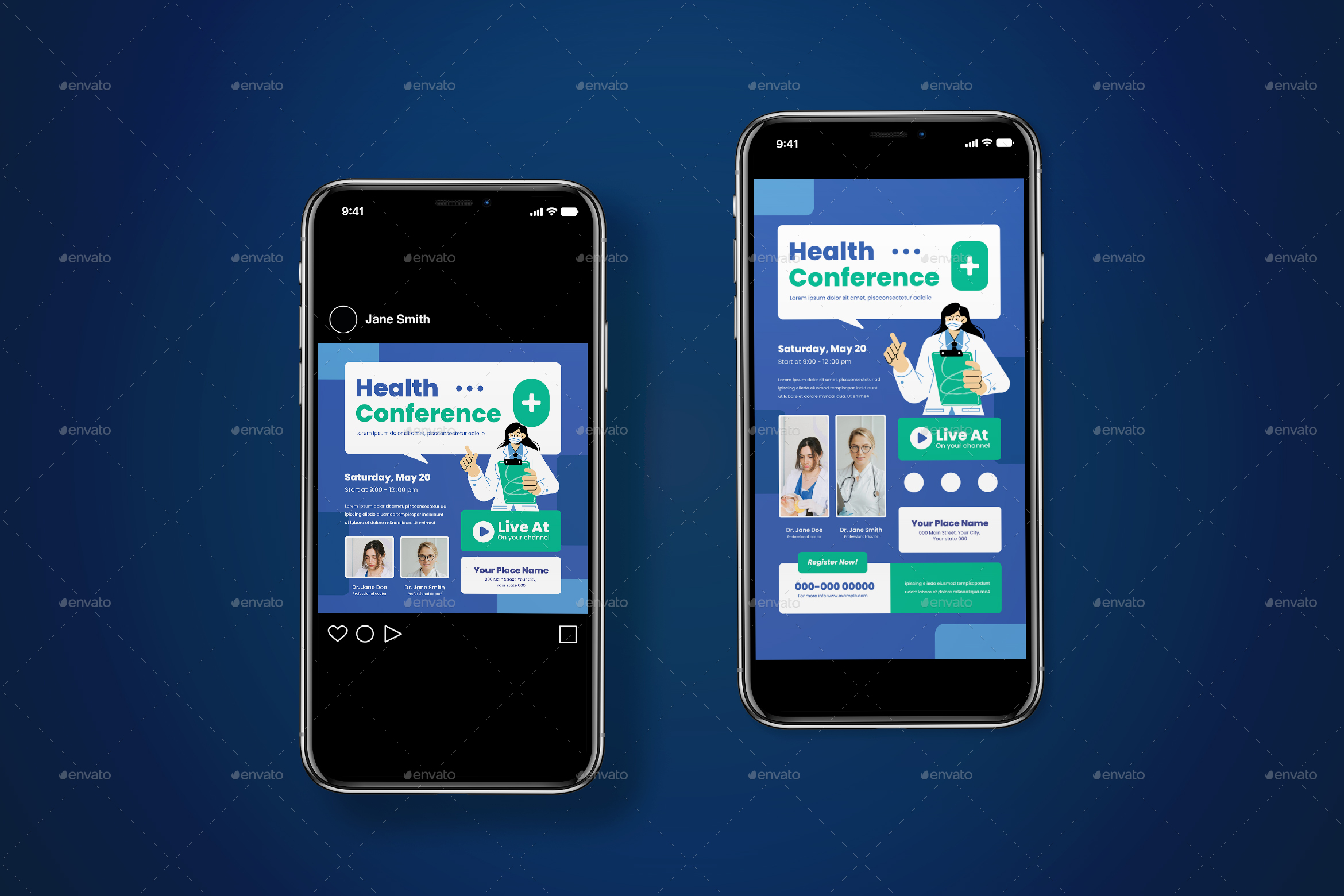 Health Conference Flyer Set, Print Templates | GraphicRiver