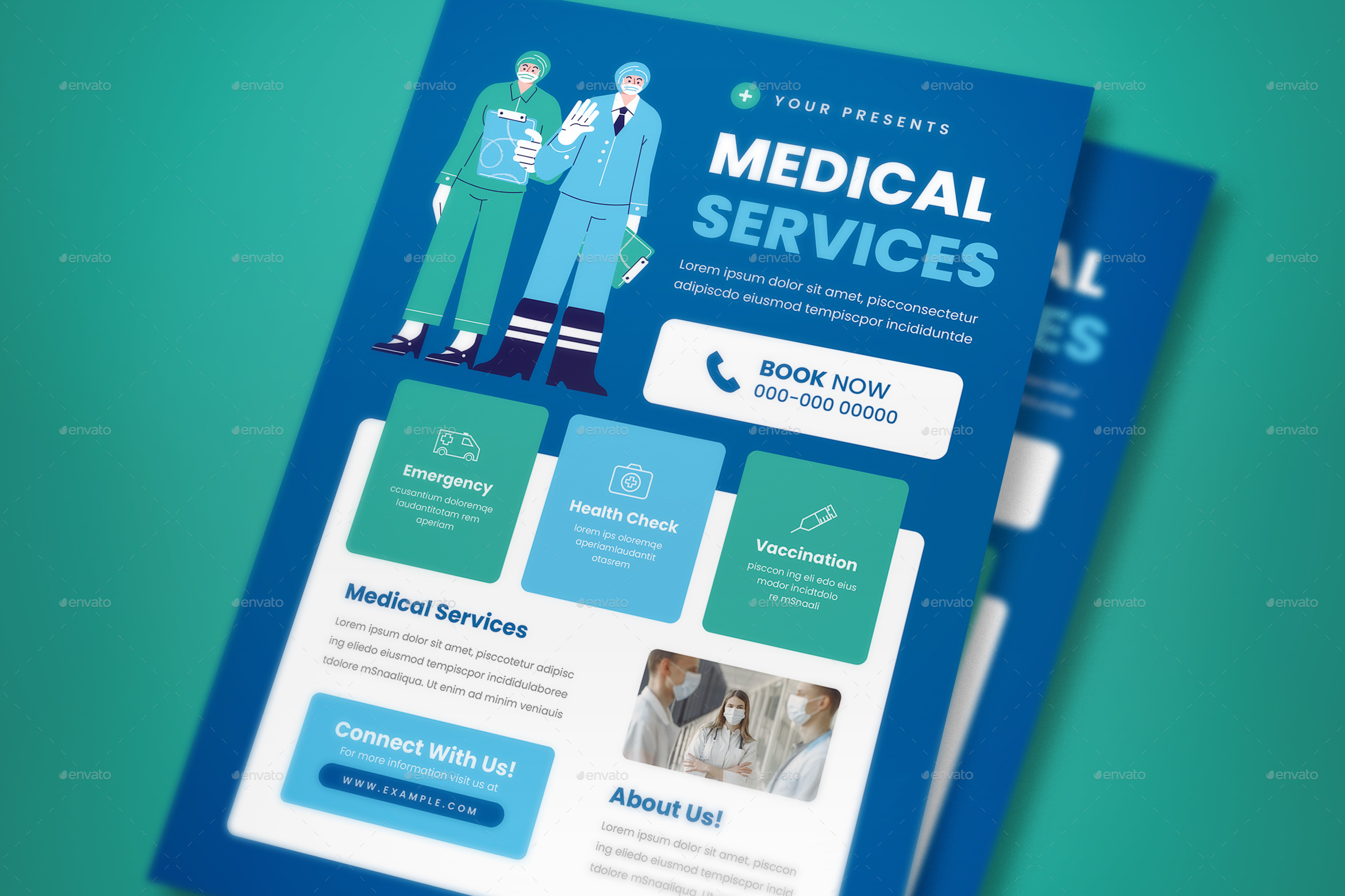 Medical Service Flyer Set, Print Templates | GraphicRiver