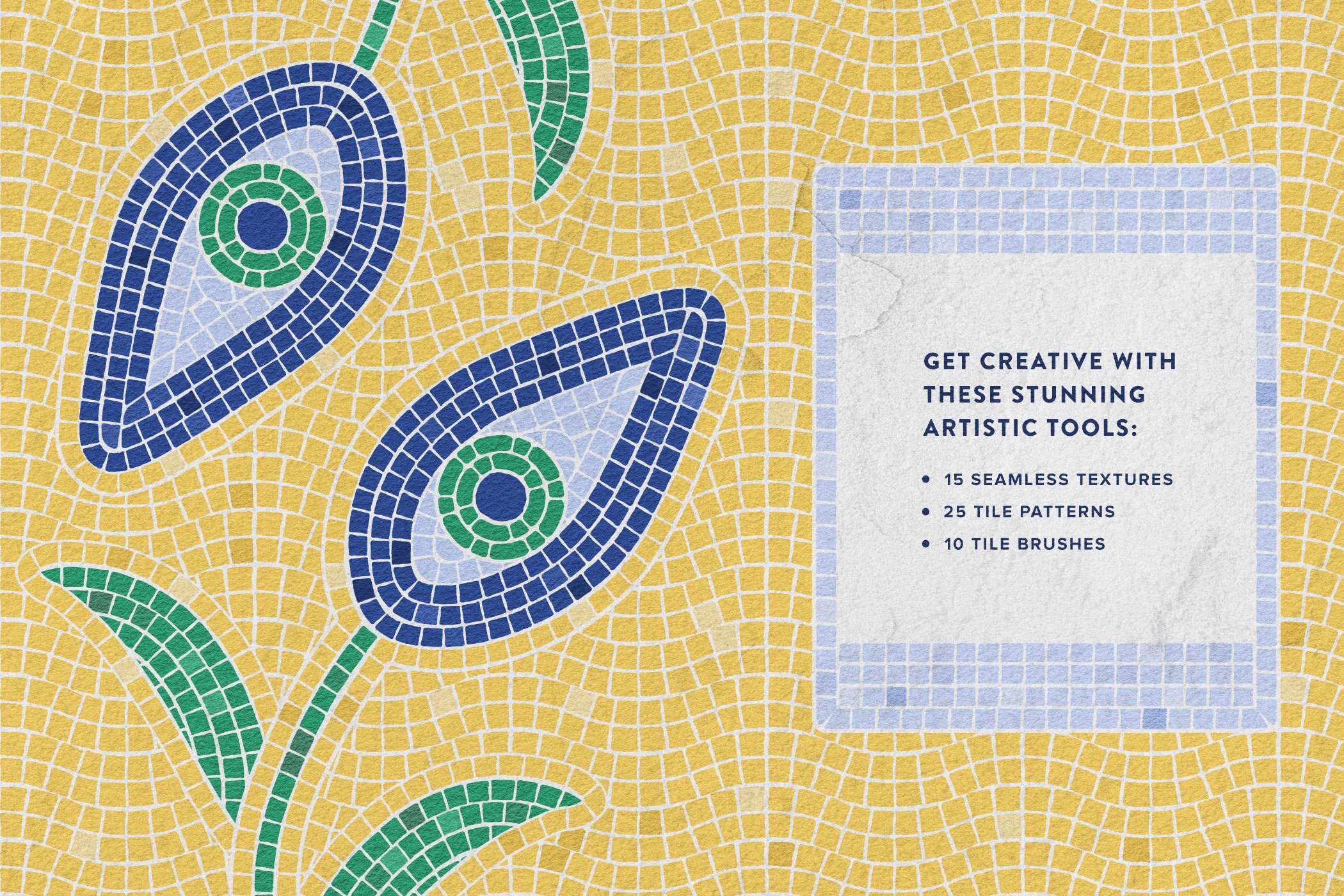 Mosaic Tile Illustrator Brushes, Add-ons | GraphicRiver