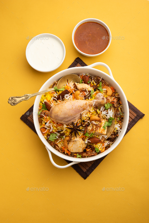authentic chicken biryani Stock Photo by stockimagefactory | PhotoDune