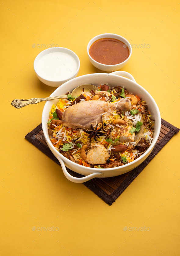 authentic chicken biryani Stock Photo by stockimagefactory | PhotoDune