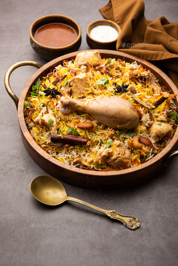 authentic chicken biryani Stock Photo by stockimagefactory | PhotoDune