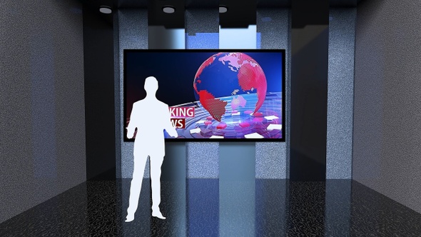 3D Virtual News Studio Background Loop, Motion Graphics | VideoHive