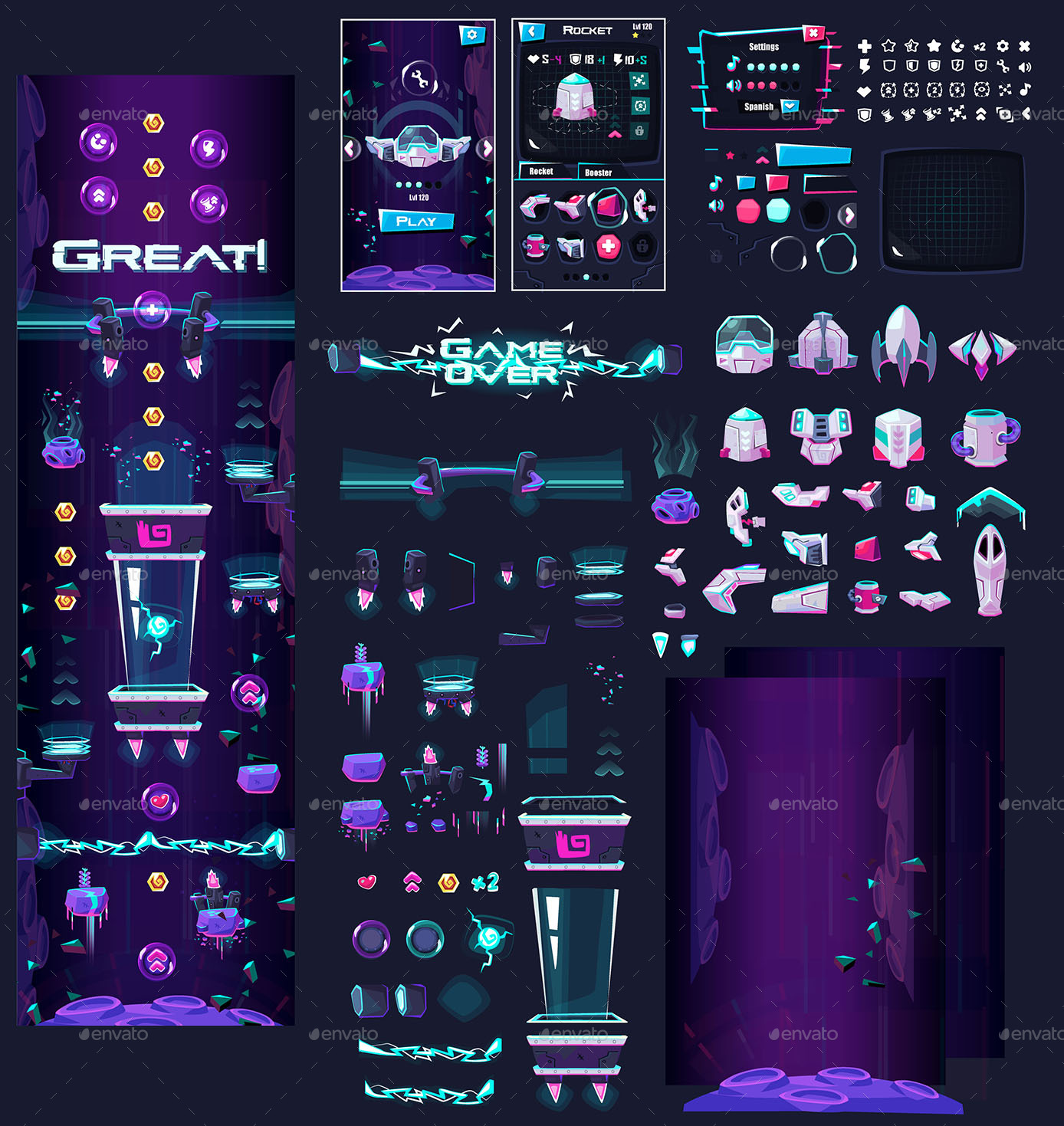 Space Assets, Game Assets | GraphicRiver