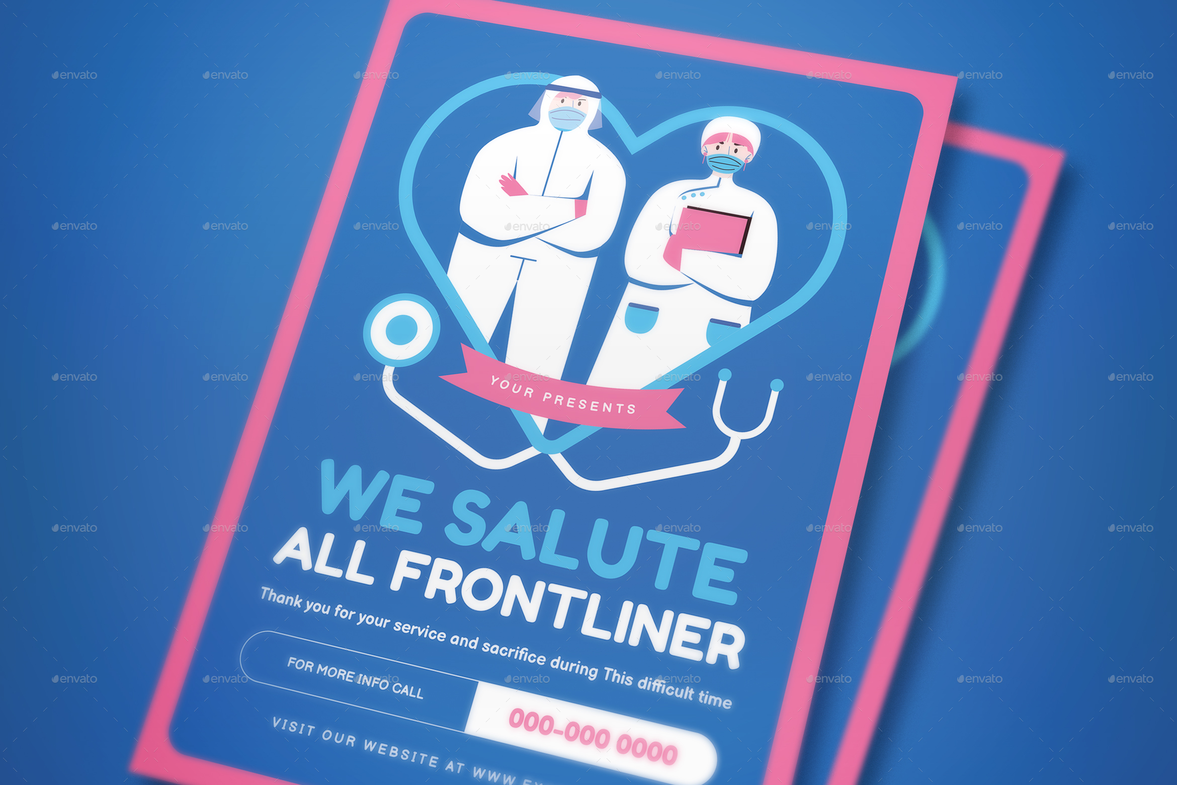 We Salute All Frontliner Flyer Set, Print Templates | GraphicRiver