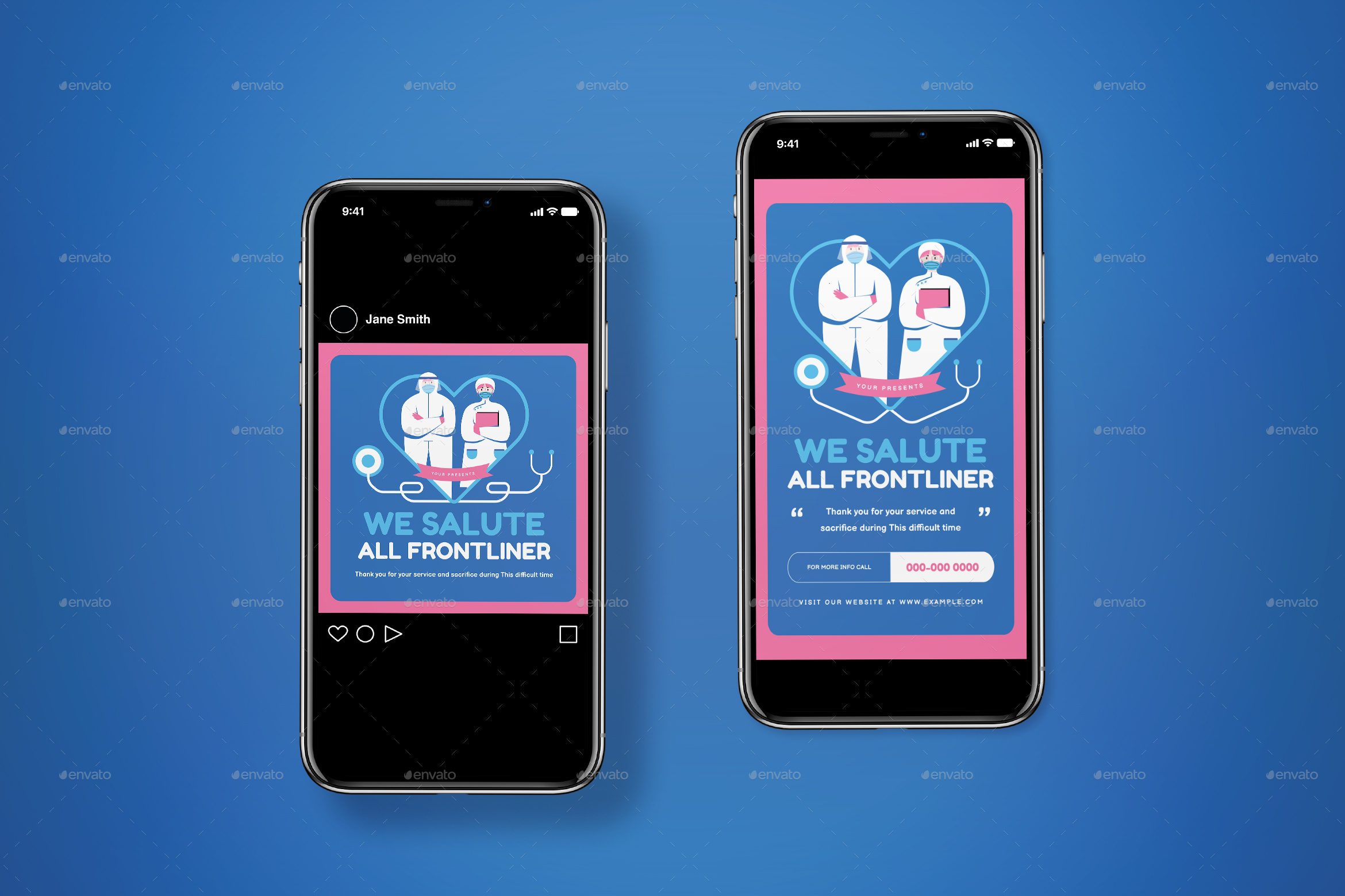 We Salute All Frontliner Flyer Set, Print Templates | GraphicRiver