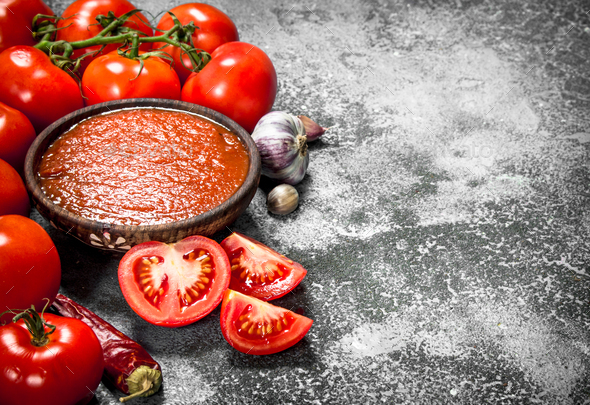 Tomato sauce with spices and herbs. Stock Photo by Artem_ka | PhotoDune