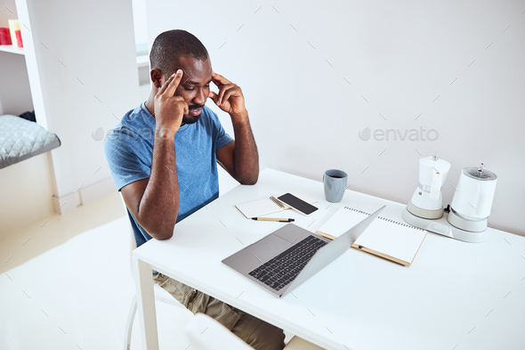 Businessperson is meditating before starting a task Stock Photo by ...