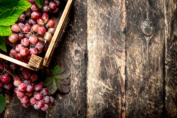 Red grapes in an old box. Stock Photo by Artem_ka | PhotoDune