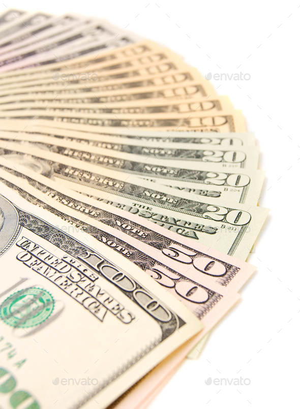 Pack of dollars. On a white background. Stock Photo by Artem_ka | PhotoDune