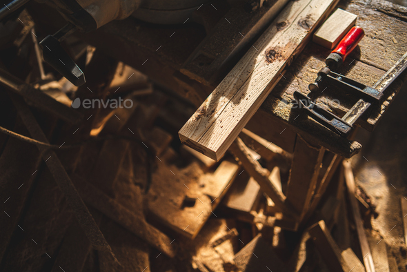 Background image of furniture woodworking workshop, carpenters ...