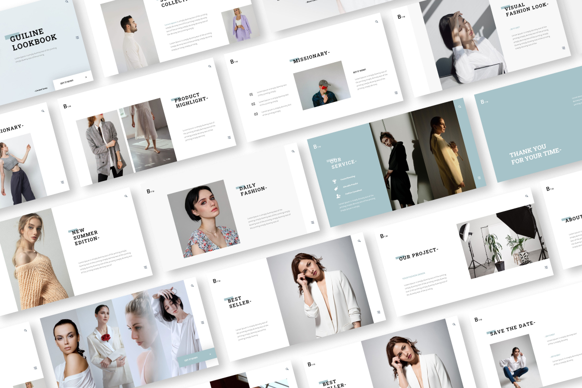 Guiline - Fashion Lookbook Powerpoint Presentation Template ...