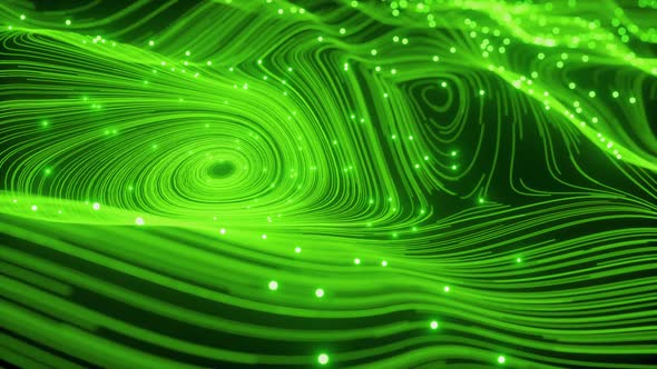 Spherical Movement of the Optical Fiber Information Stream, Motion Graphics