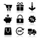 Shopping on internet black icons set with shadow by RedKoala | GraphicRiver