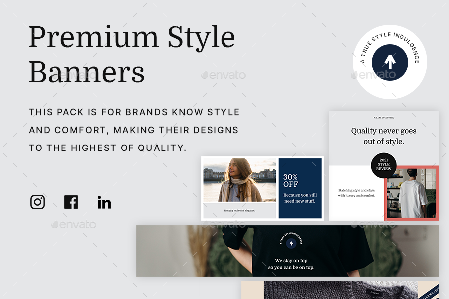 Fashion LinkedIn Banner Templates, Web Elements | GraphicRiver