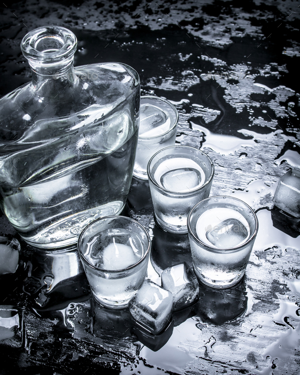 Vodka shots with ice. Stock Photo by Artem_ka | PhotoDune