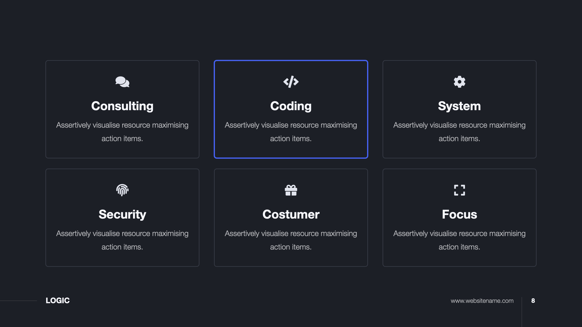 LOGI Simple Presentation Template (Keynote), Presentation Templates