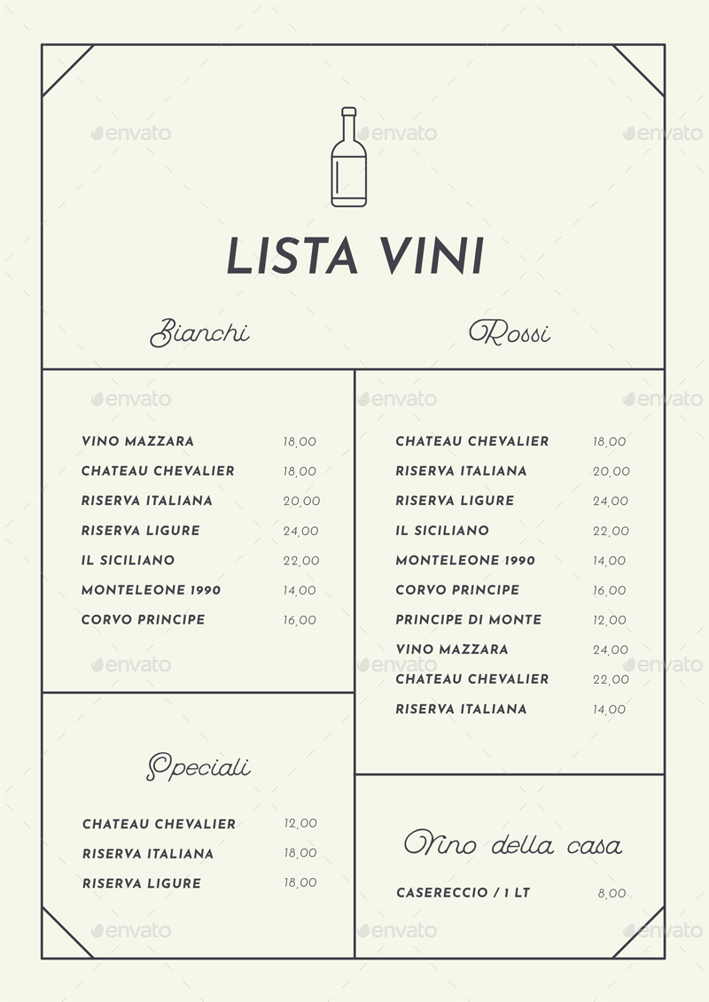 Elegant Restaurant , Bar Menu v1.2, Print Templates | GraphicRiver