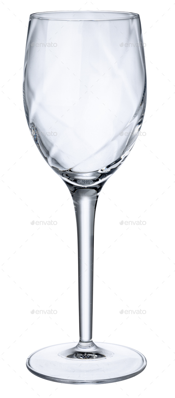 Empty wine glass isolated on white background Stock Photo by FabrikaPhoto