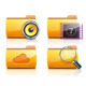 Yellow folder icons, Vectors | GraphicRiver