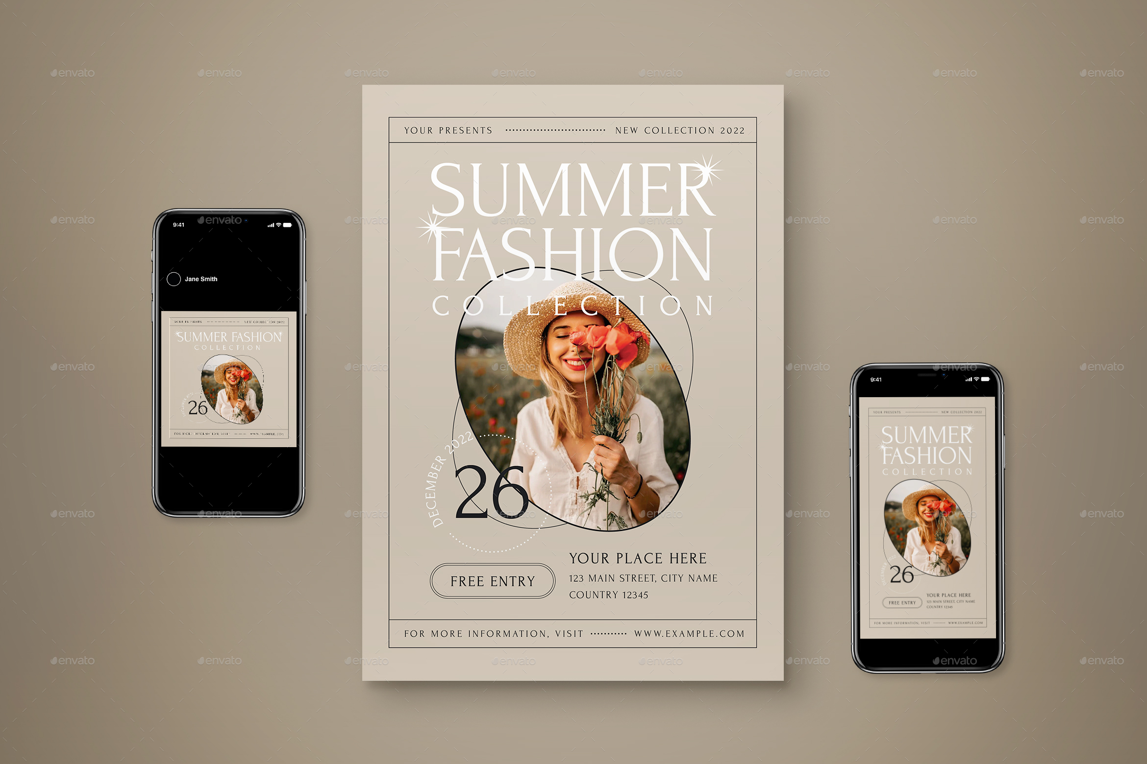 Summer Fashion Collection Flyer Set, Print Templates | GraphicRiver