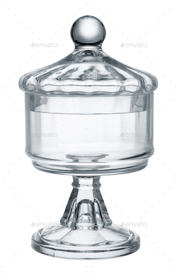 Empty glass storage container isolated on white background Stock Photo ...