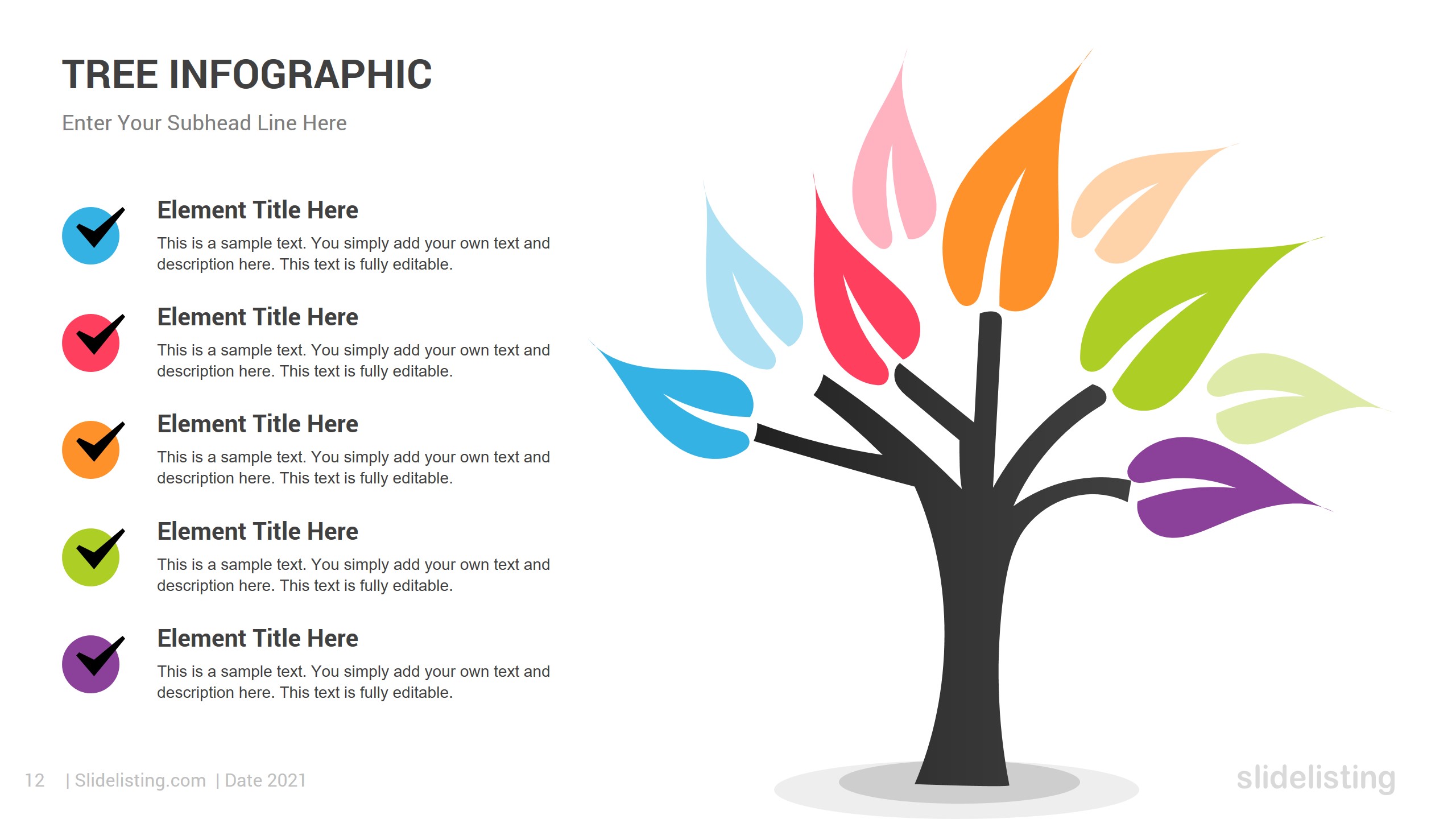 Tree Infographic PowerPoint Template, Presentation Templates | GraphicRiver