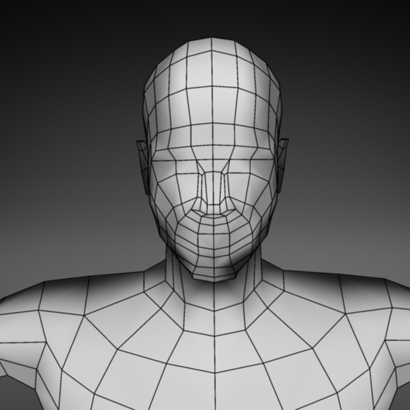 Low poly Base mesh (Male) by gazisohan | 3DOcean