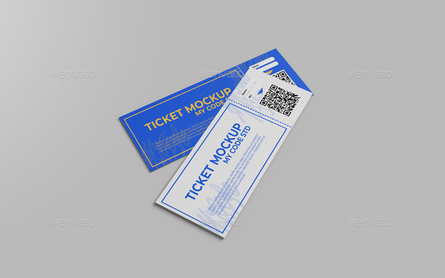 Minimalist Ticket Mock-up, Graphics | GraphicRiver