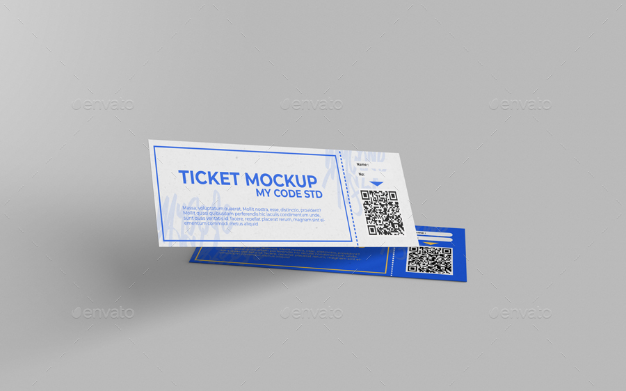Minimalist Ticket Mock-up, Graphics | GraphicRiver
