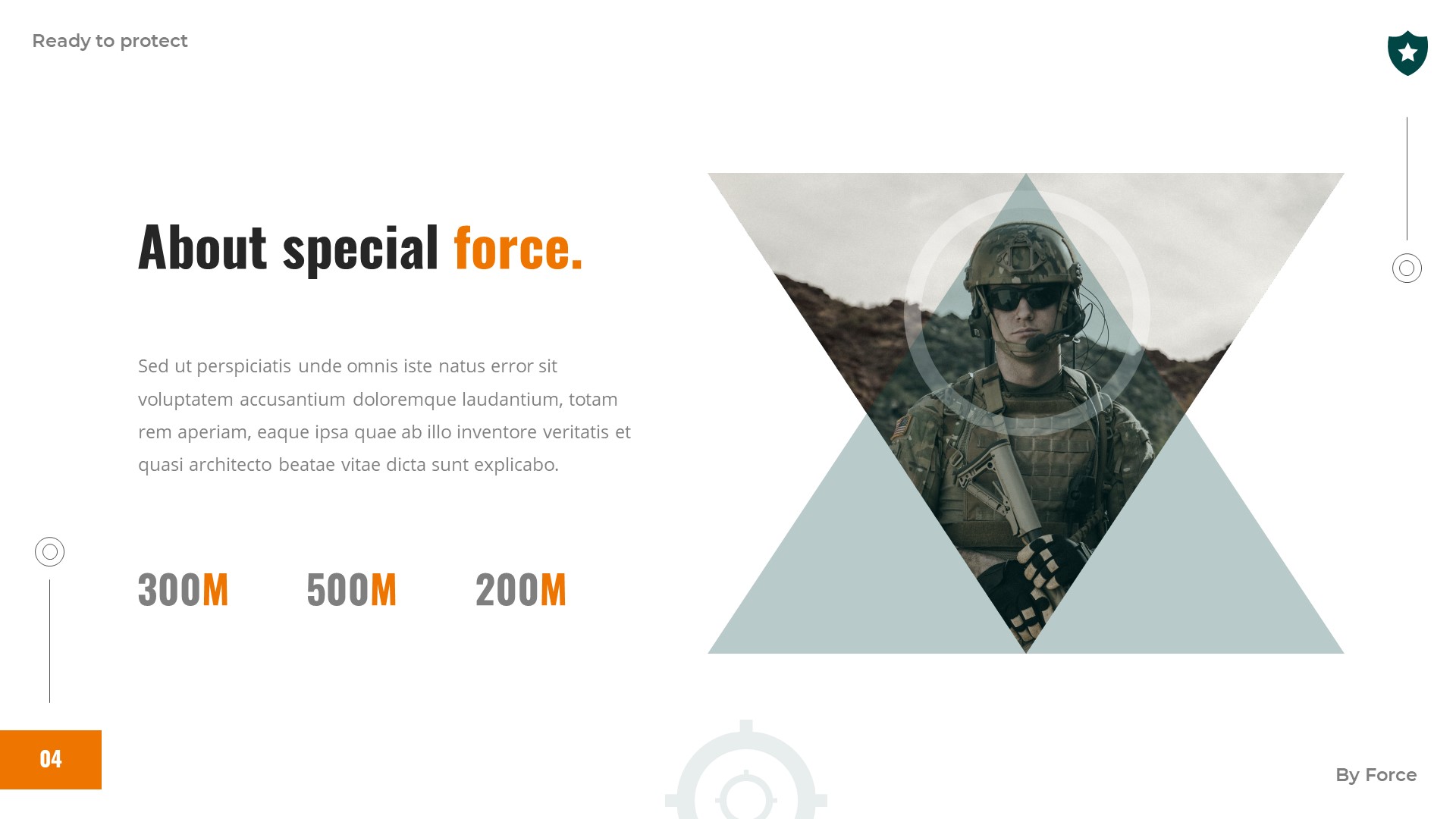 FORCE - Army Military Police PowerPoint Template, Presentation Templates