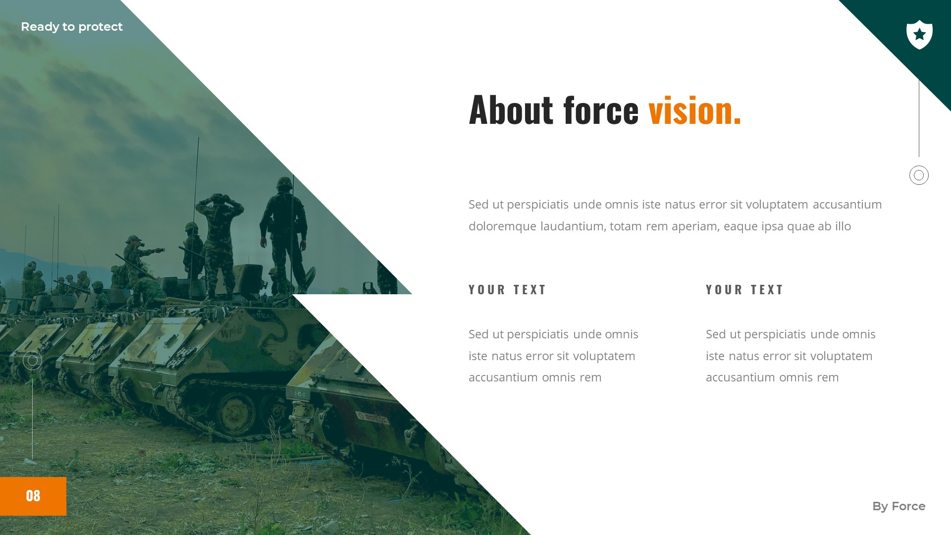 FORCE - Army Military Police PowerPoint Template, Presentation Templates