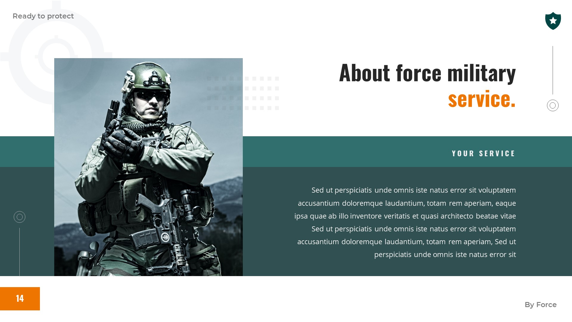 FORCE - Army Military Police PowerPoint Template, Presentation Templates