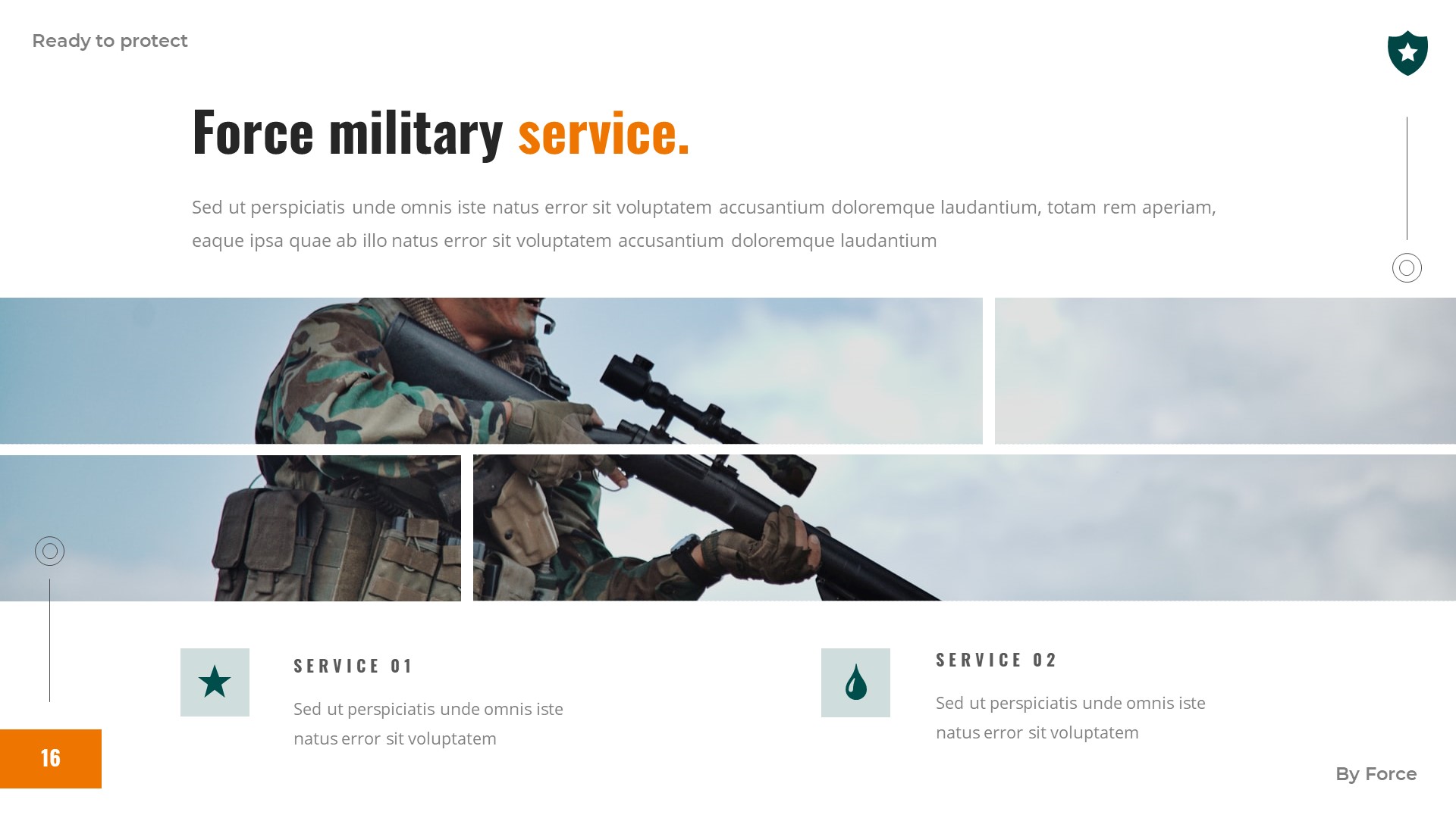 FORCE - Army Military Police PowerPoint Template, Presentation Templates