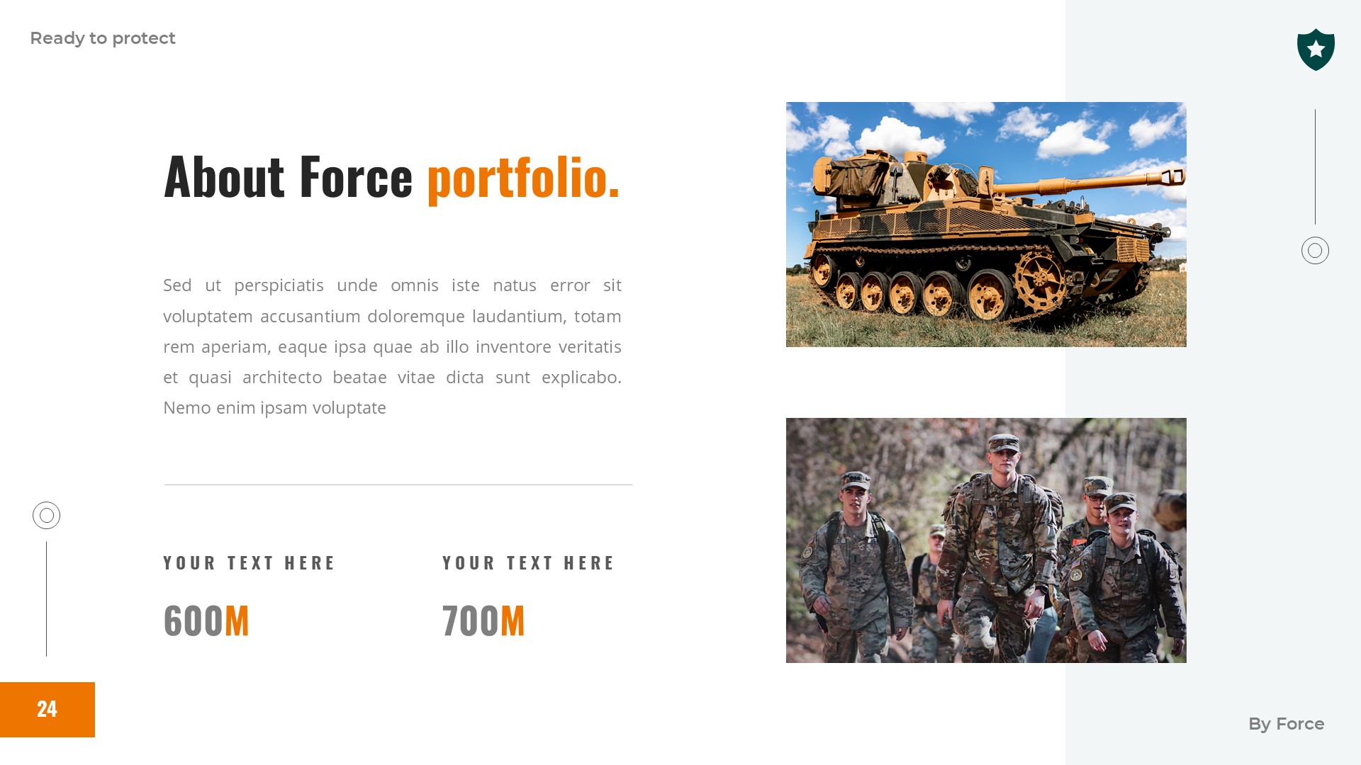 FORCE - Army Military Police PowerPoint Template, Presentation Templates