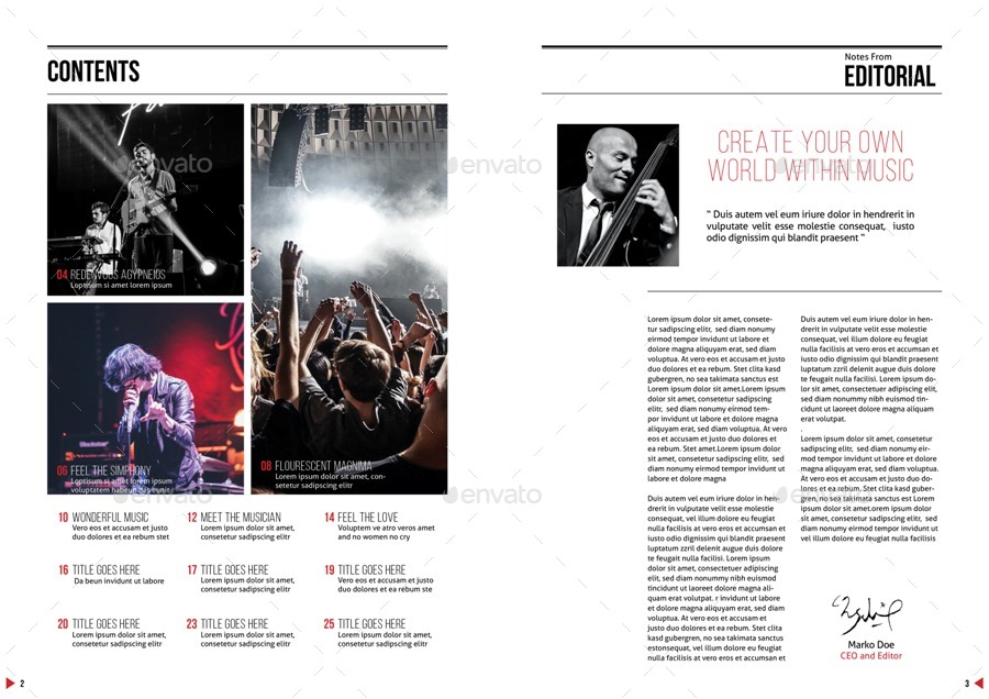 Music Magazine, Print Templates | GraphicRiver