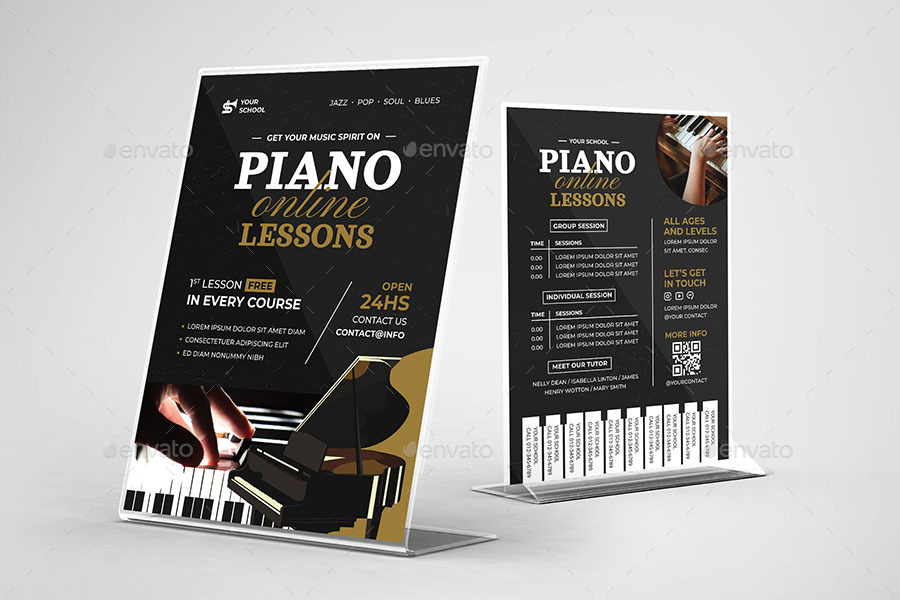 Piano Lesson / Classical Music Flyer, Print Templates | GraphicRiver