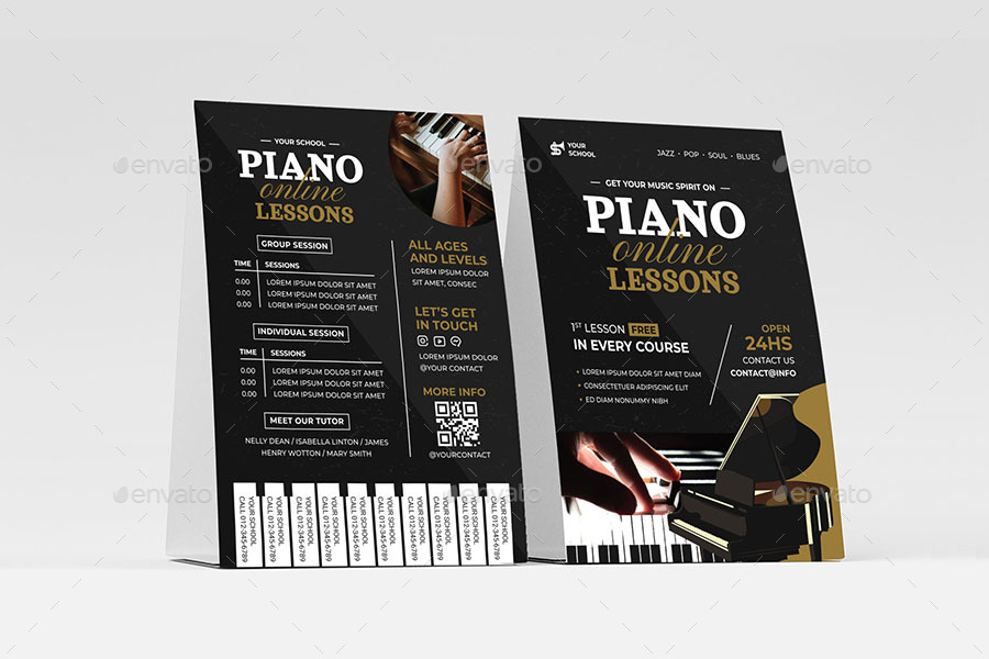 Piano Lesson / Classical Music Flyer, Print Templates | GraphicRiver