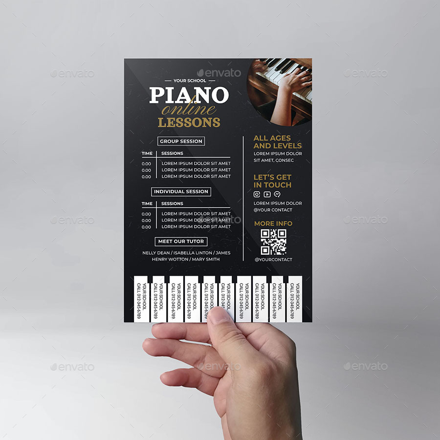 Piano Lesson / Classical Music Flyer, Print Templates | GraphicRiver
