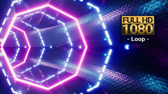 Neon Kaleidoscope VJ Lights Loop 4K 07 by shnfilm | VideoHive
