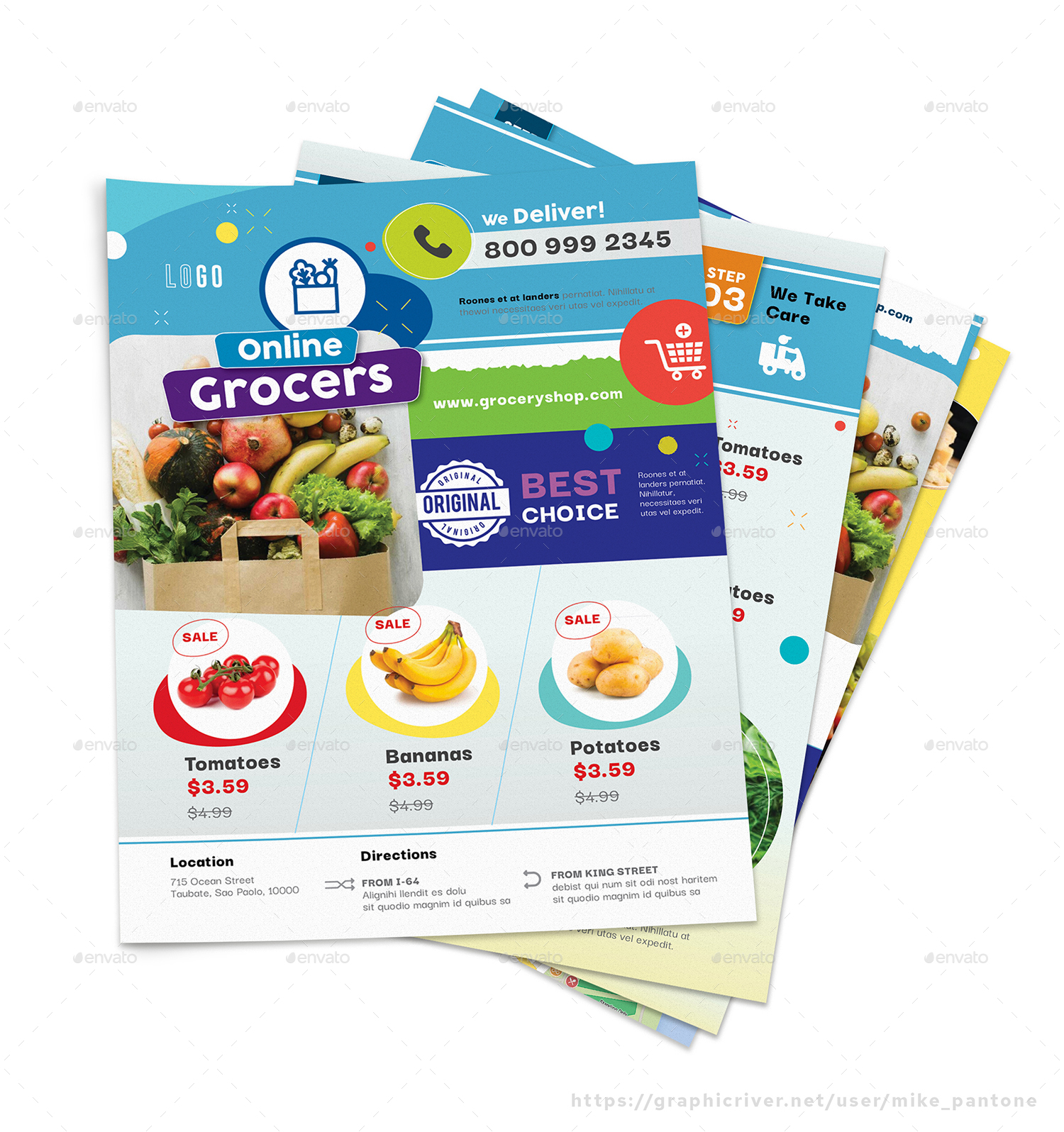 Grocery Shop Print Bundle, Print Templates | GraphicRiver