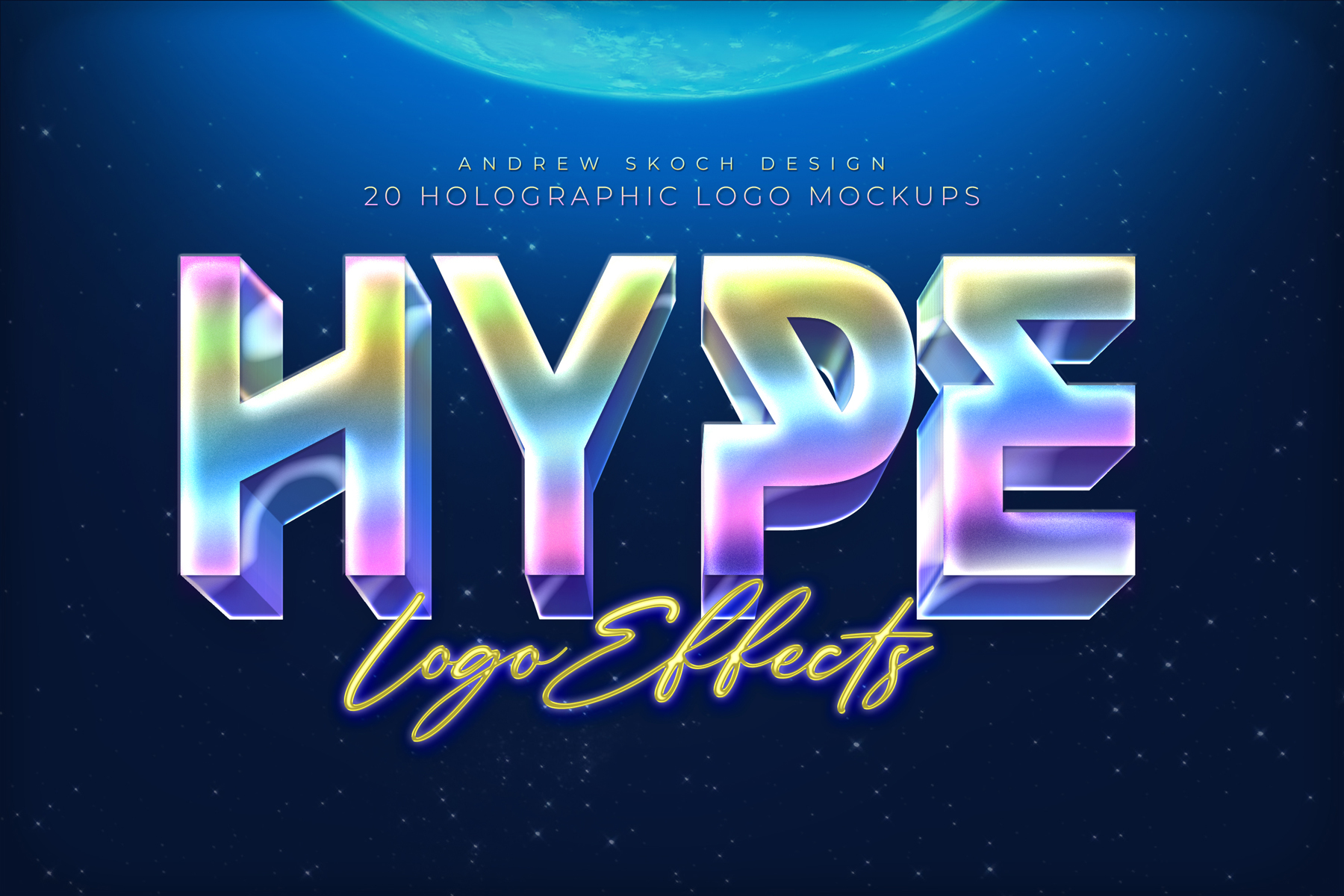 20 Holographic Text Effects, Add-ons | GraphicRiver