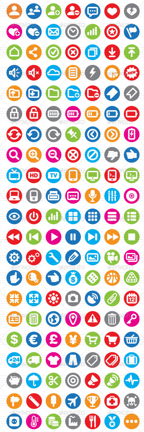 Simple Icons, Icons | GraphicRiver