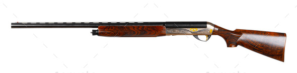 Modern hunting rifle isolated on white background Stock Photo by ...