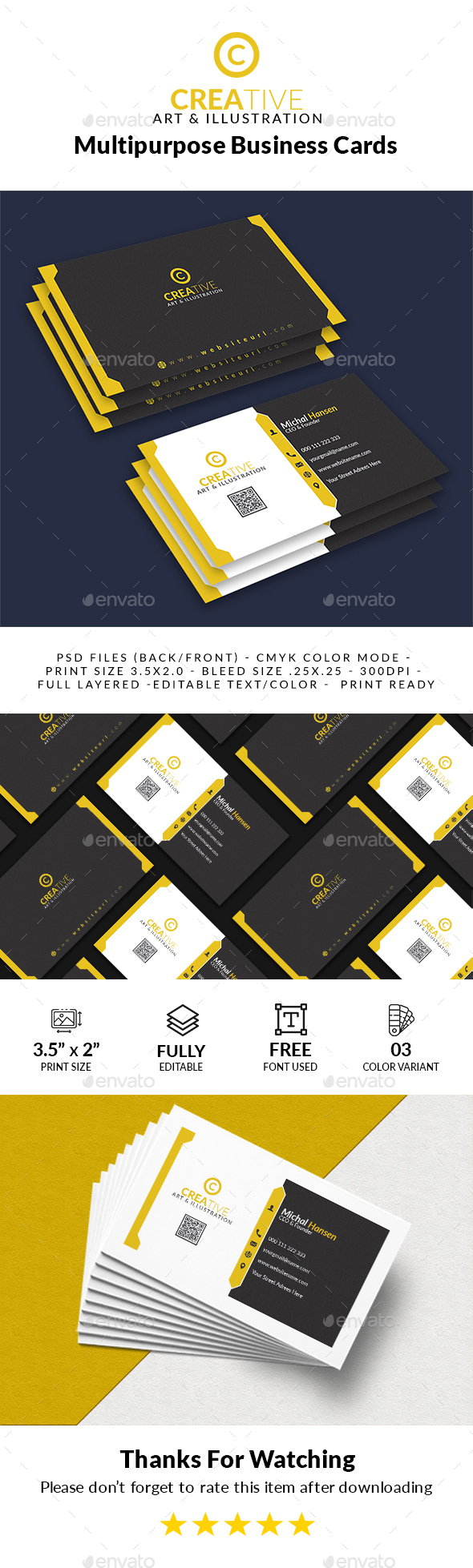 Multipurpose Business Cards, Print Templates | GraphicRiver